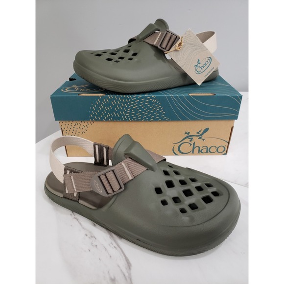 Chaco | Shoes | New Mens Chaco Chillos Moss Green Brown Closed Toe Clog ...